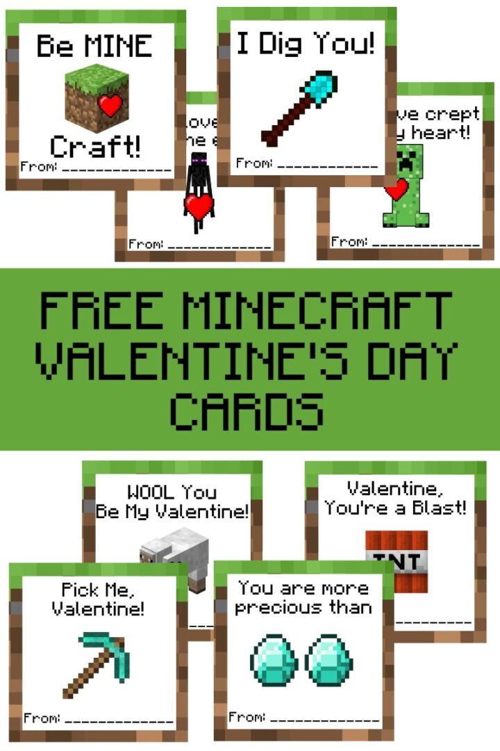 Minecraft Valentines - 9 Easy Printables - Moneywise Moms - Easy Family ...