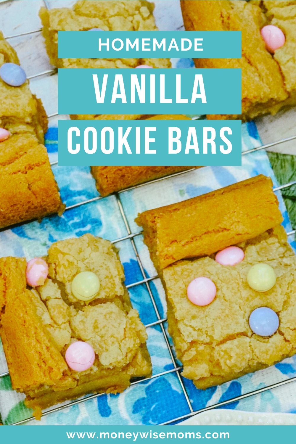 M&M Vanilla Cookie Bars - Moneywise Moms