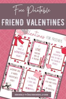 Friend Valentine Cards with Free Printable - Moneywise Moms - Easy ...