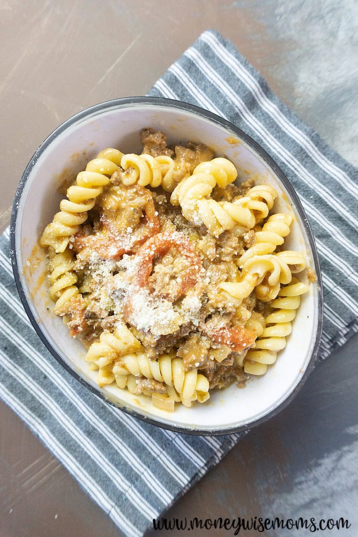 Ground Beef Pasta with Creamy Tomato Sauce - Moneywise Moms - Easy ...