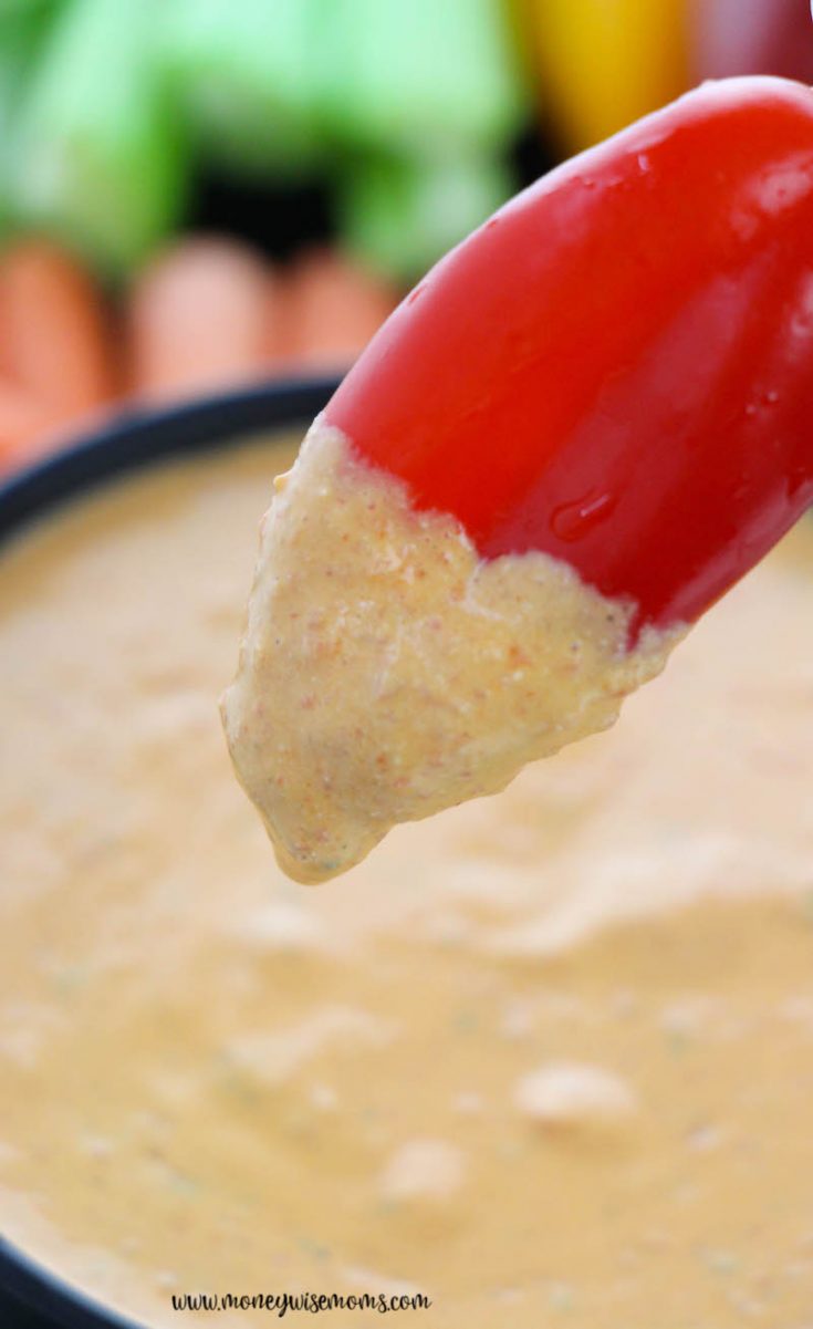 Creamy Roasted Red Pepper Dip - Moneywise Moms