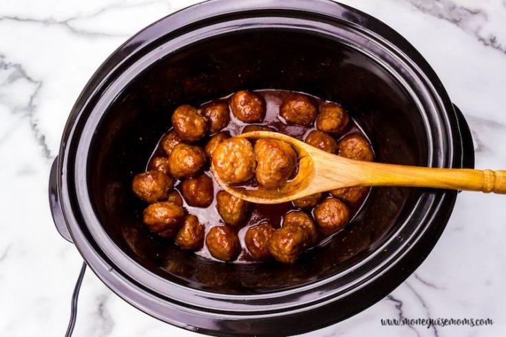 Slow Cooker Meatball Appetizer - Moneywise Moms - Easy Family Recipes