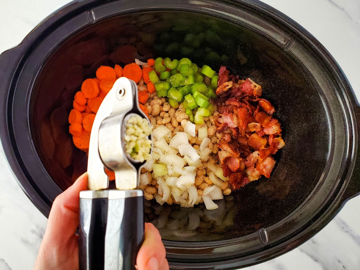 Slow Cooker Bean and Bacon Soup - Moneywise Moms - Easy Family Recipes