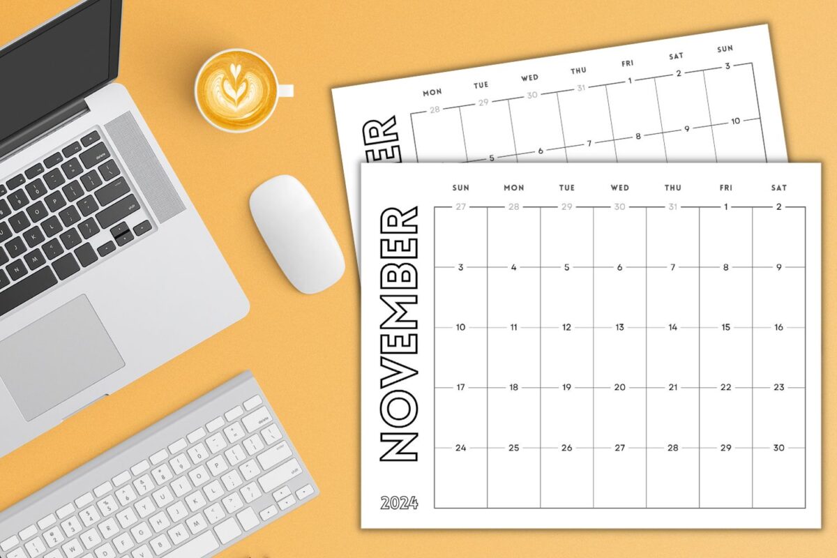 November Free Printable Calendar 2024 - Moneywise Moms - Easy Family ...