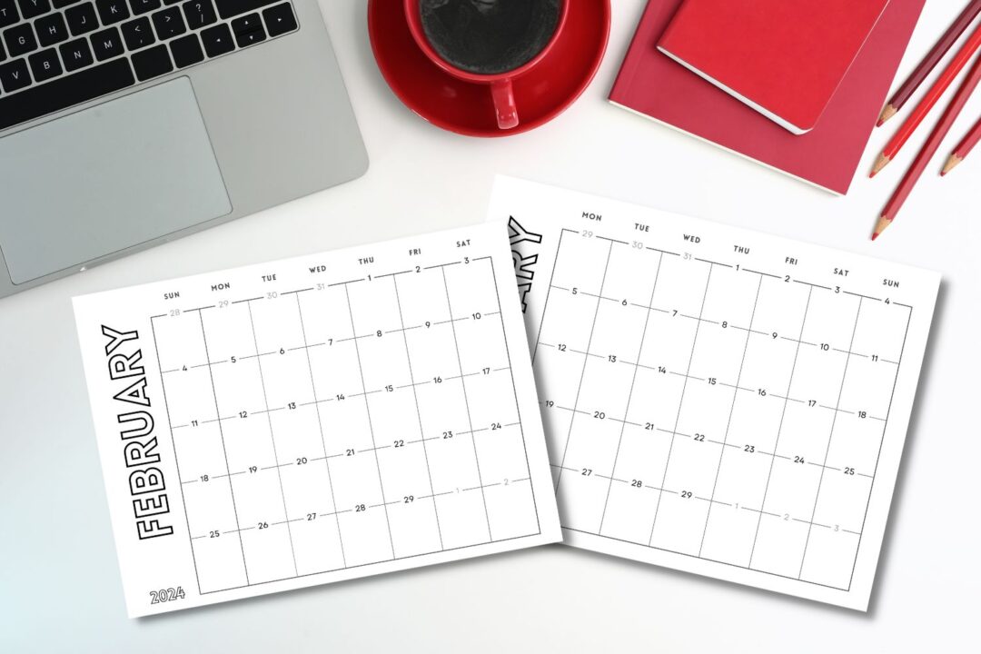 February Free Printable Calendar 2024 - Moneywise Moms - Easy Family ...