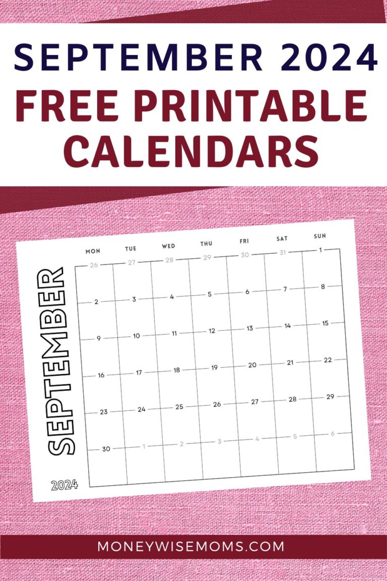 September Free Printable Calendar 2024 - Moneywise Moms - Easy Family ...