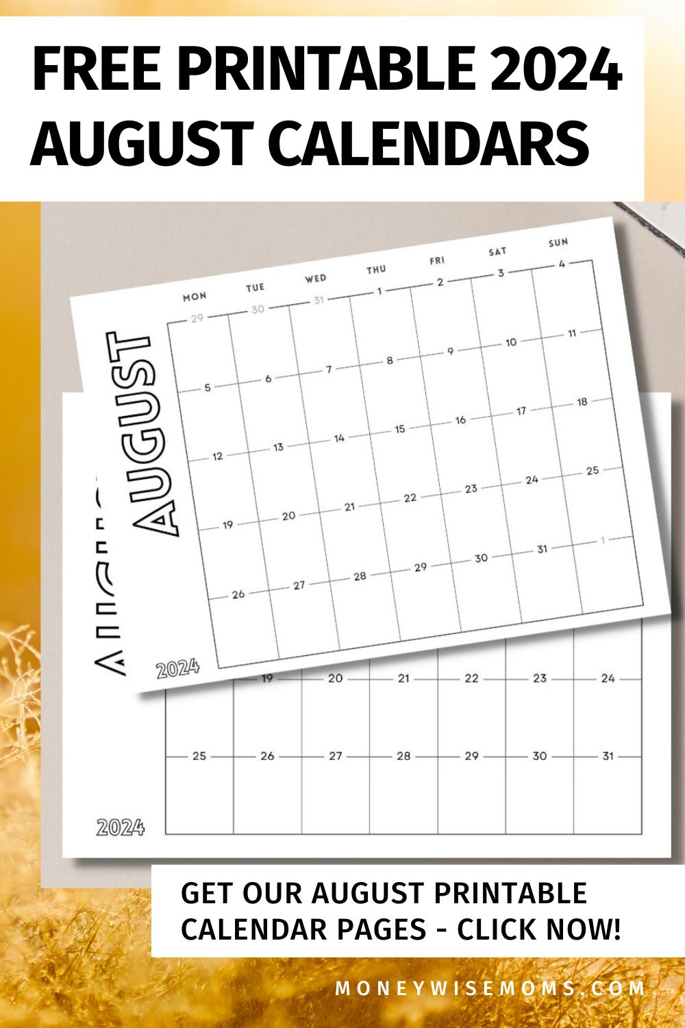 August Free Printable Calendar 2024 - Moneywise Moms - Easy Family Recipes