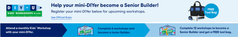 Free Lowes Kids Workshops 2025 - Moneywise Moms - Easy Family Recipes
